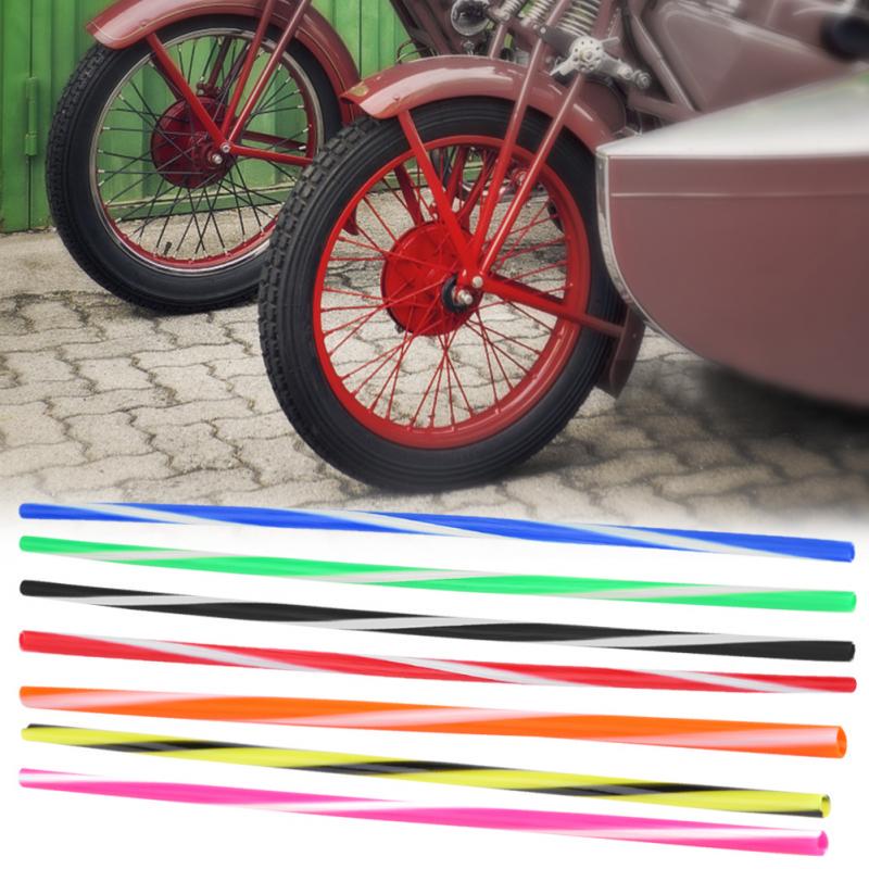 72pcs Motorcycle Dirt Bike Wheel Rim Cover Spoke Skins Wrap Tubes uygun ...