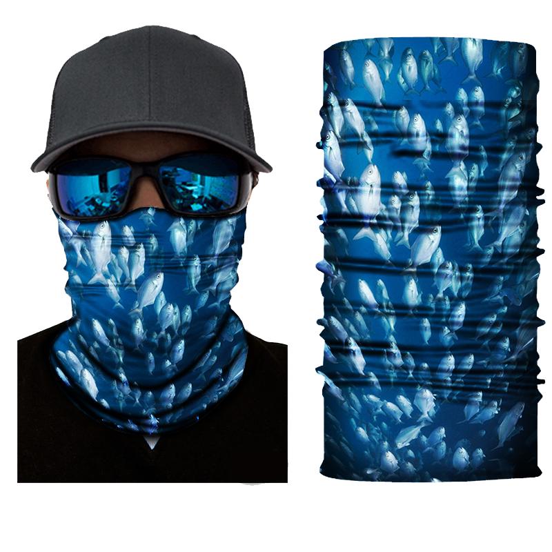 Buy White Scales Fish School Cycling Motorcycle Head Scarf Neck Warmer ...