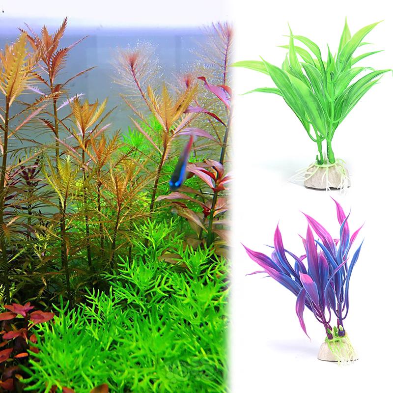Buy Plastic Water Plant Grass Aquarium Decorations Plants Fish Tank ...