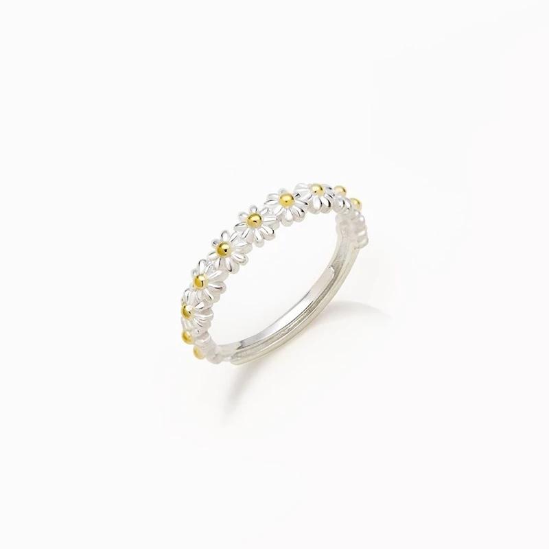 Cheap Cute Flower Ring Vintage Daisy Rings For Women Adjustable Open ...