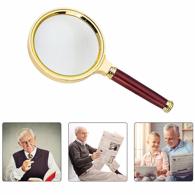 Buy Portable Handheld 80/90mm 10X Magnifier High Definition Reading Eye ...