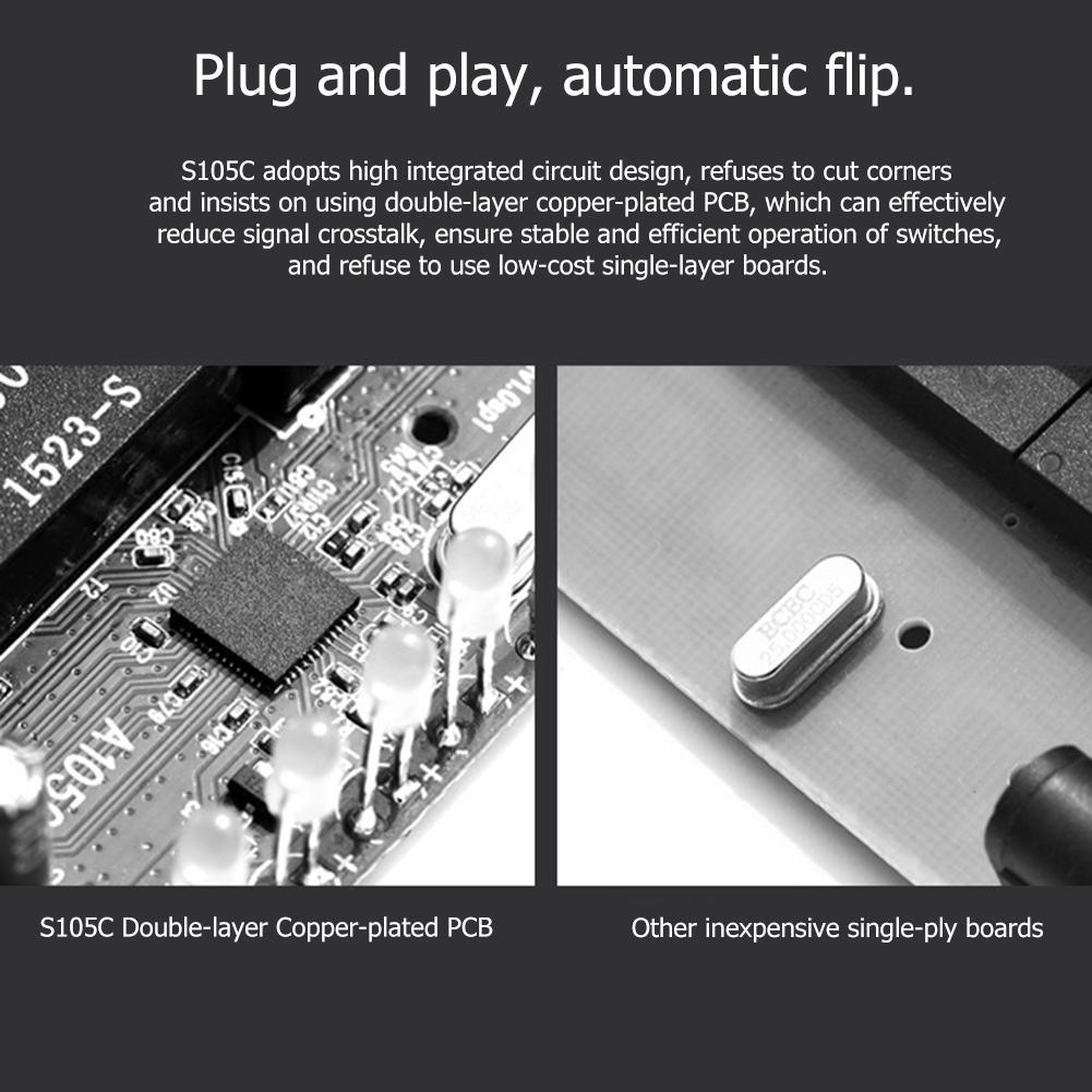 Buy S105C 5 Port Desktop Ethernet Network Switch 10/100Mbps LAN Hub Splitters at affordable ...