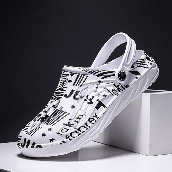 Buy Summer Mens Clogs Garden Shoes Slip On Sandals Beach Slippers Crocs ...
