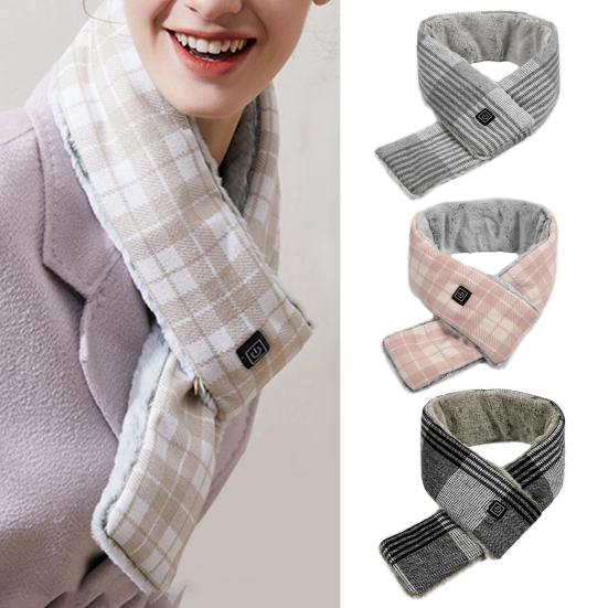Buy Warming Scarf Thermal Quick Heating Windproof Plaid USB Heated ...