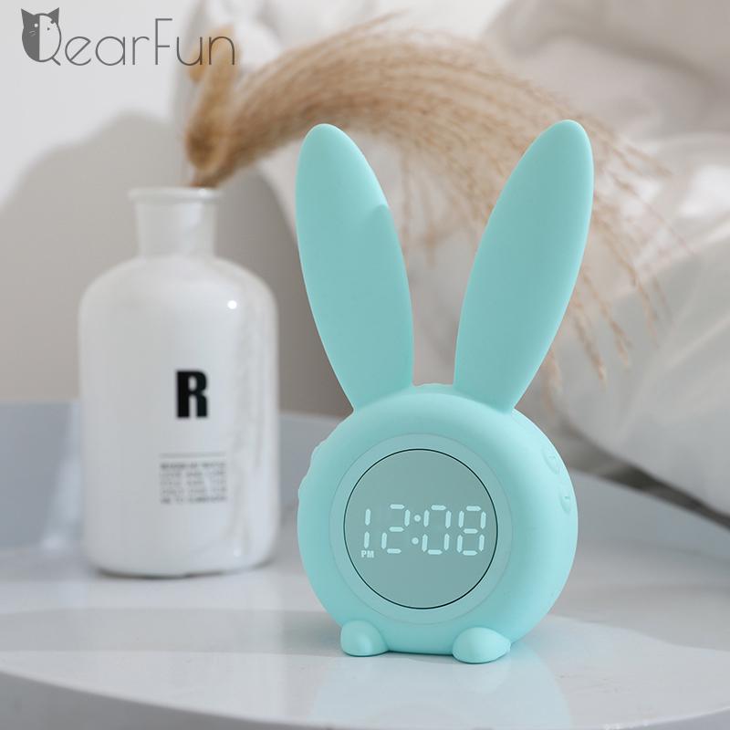 Buy Cute Rabbit Alarm Clock Creative LED Digital Alarm Clock Cartoon ...