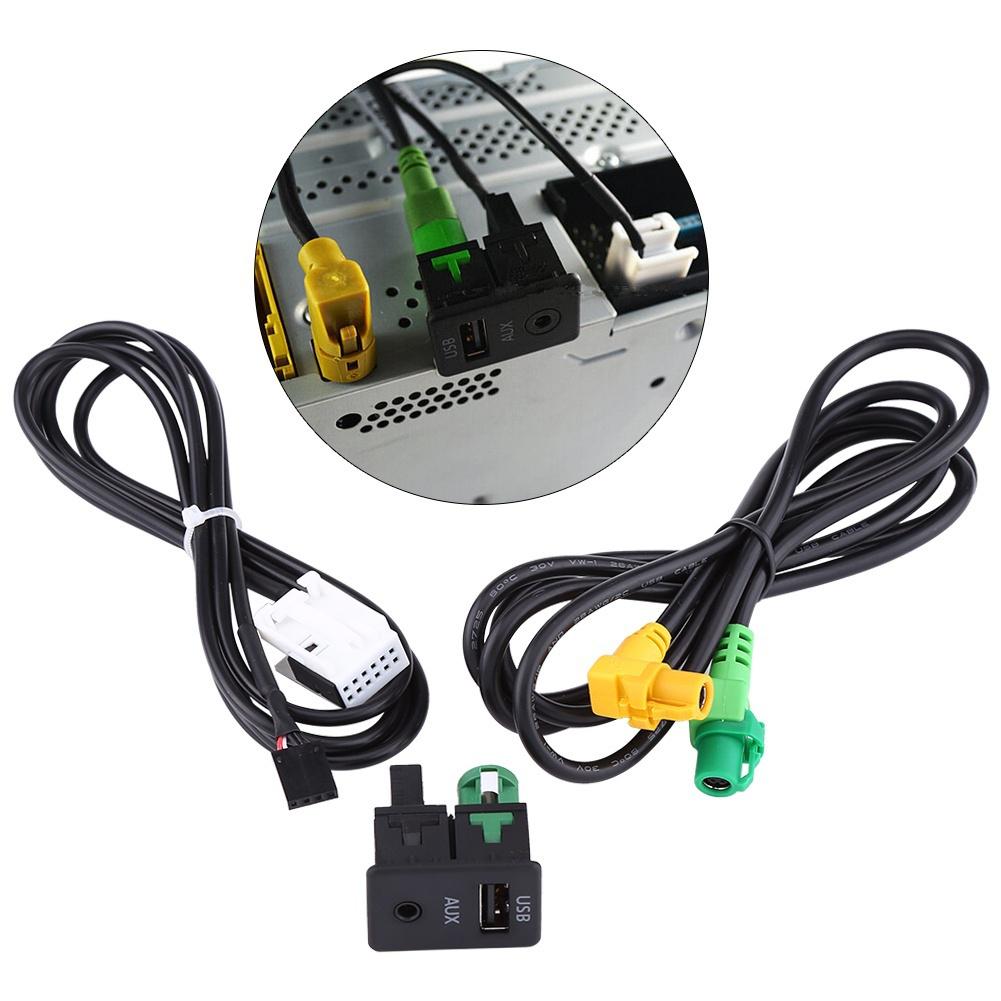Buy Car USB AUX Switch Socket Wire Harness Cable Adapter for BMW 3 5 ...