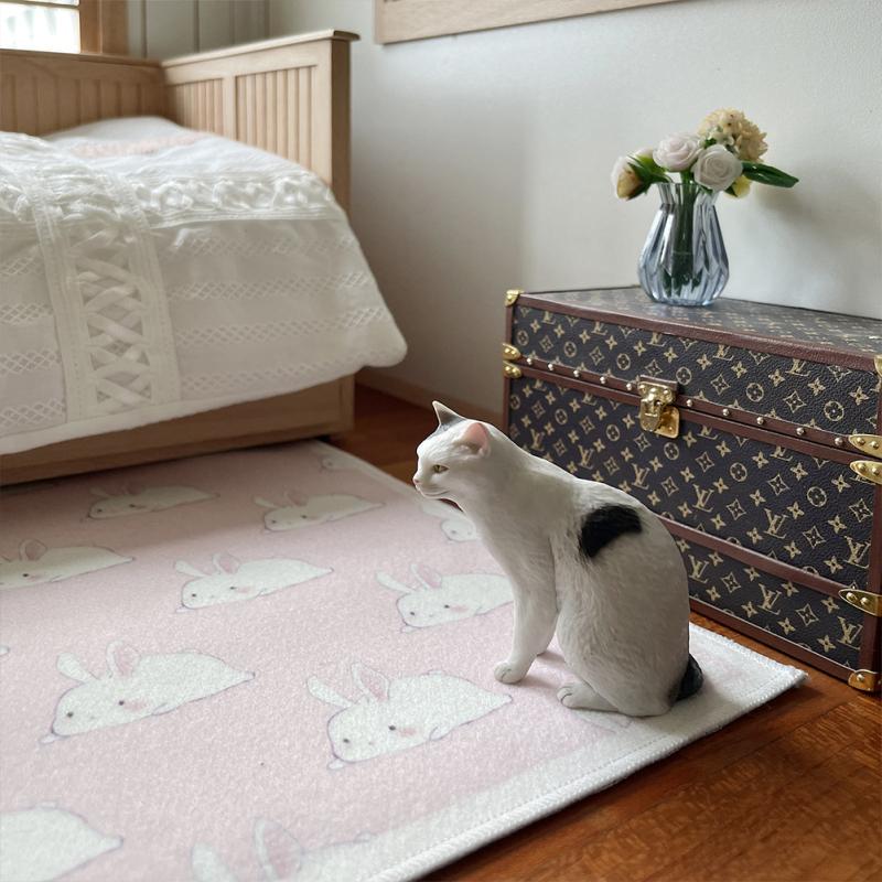 Cheap 31x20.5x0.15cm Square Rug Doll House Mini Model Decoration Cloth ...