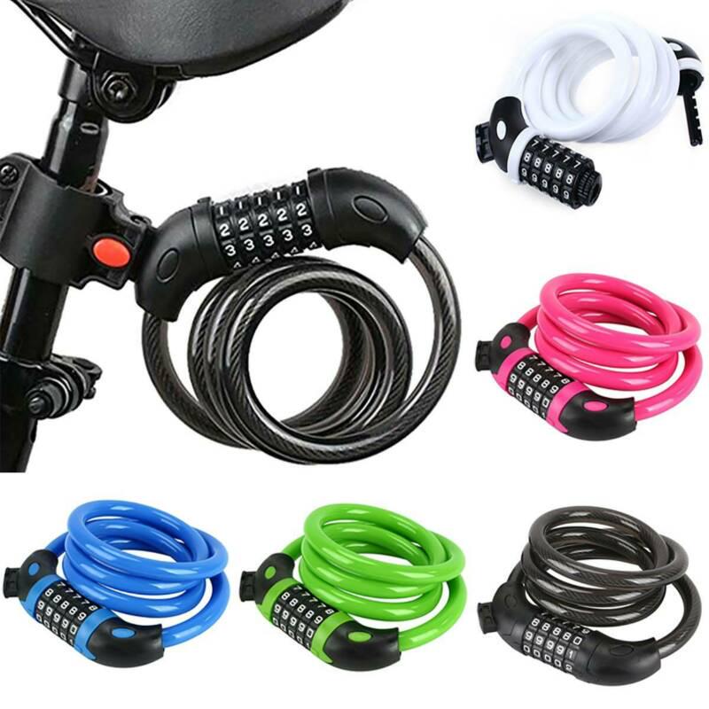 Buy Motorcycle Bike Bicycle Cycling Security 5 Digit Combination Chain ...