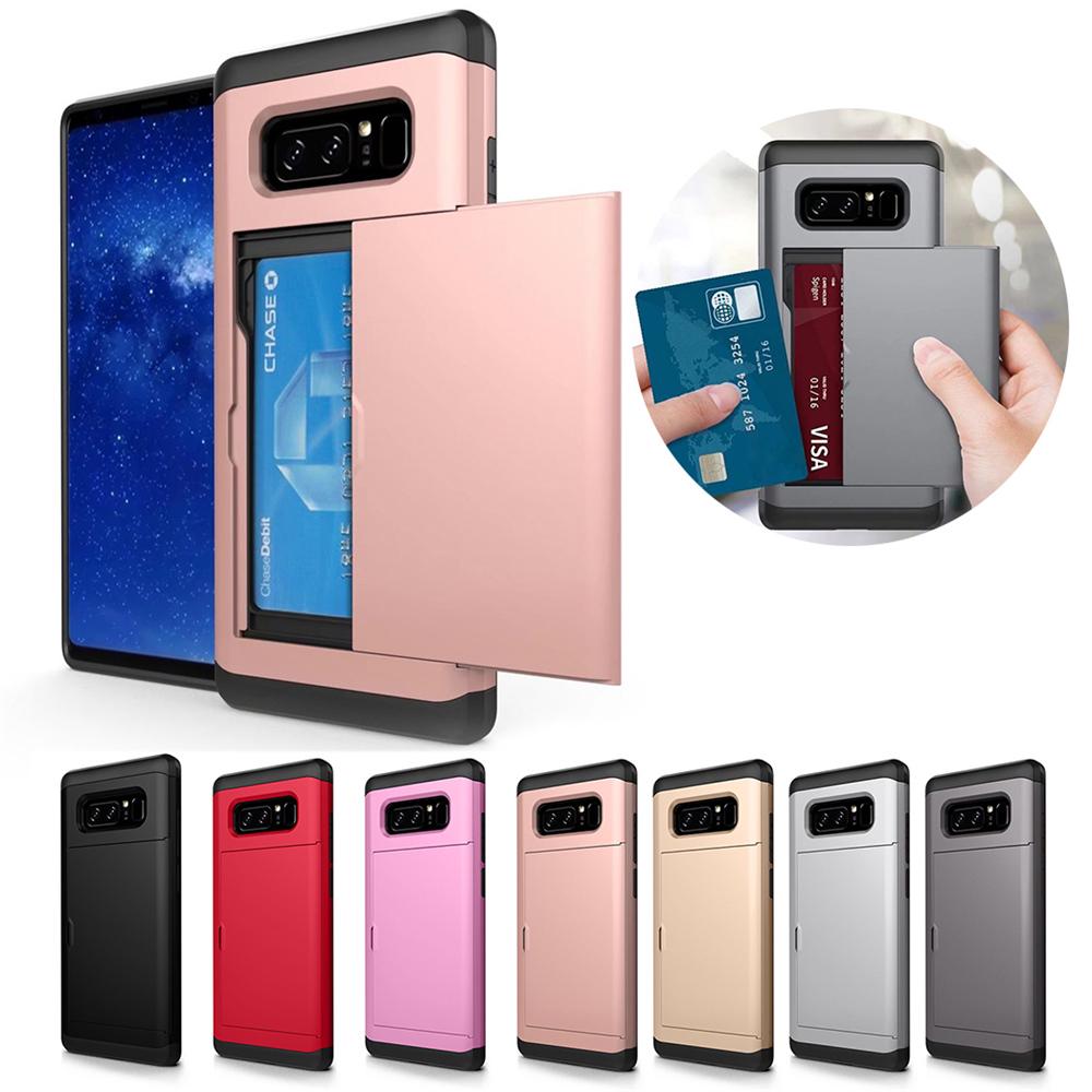 Buy Phone Hard Case Bumper Cover Shell With Slide Card Slot Holder For ...