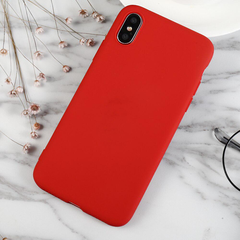 Buy Candy Red Color Phone Case For Iphone 5 5S Se 6 6s 7 8 Plus XS Max ...