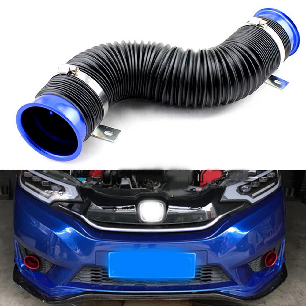 Buy Universal Car Blue Turbo Multi Flexible Air Intake Pipe Tube Intake ...
