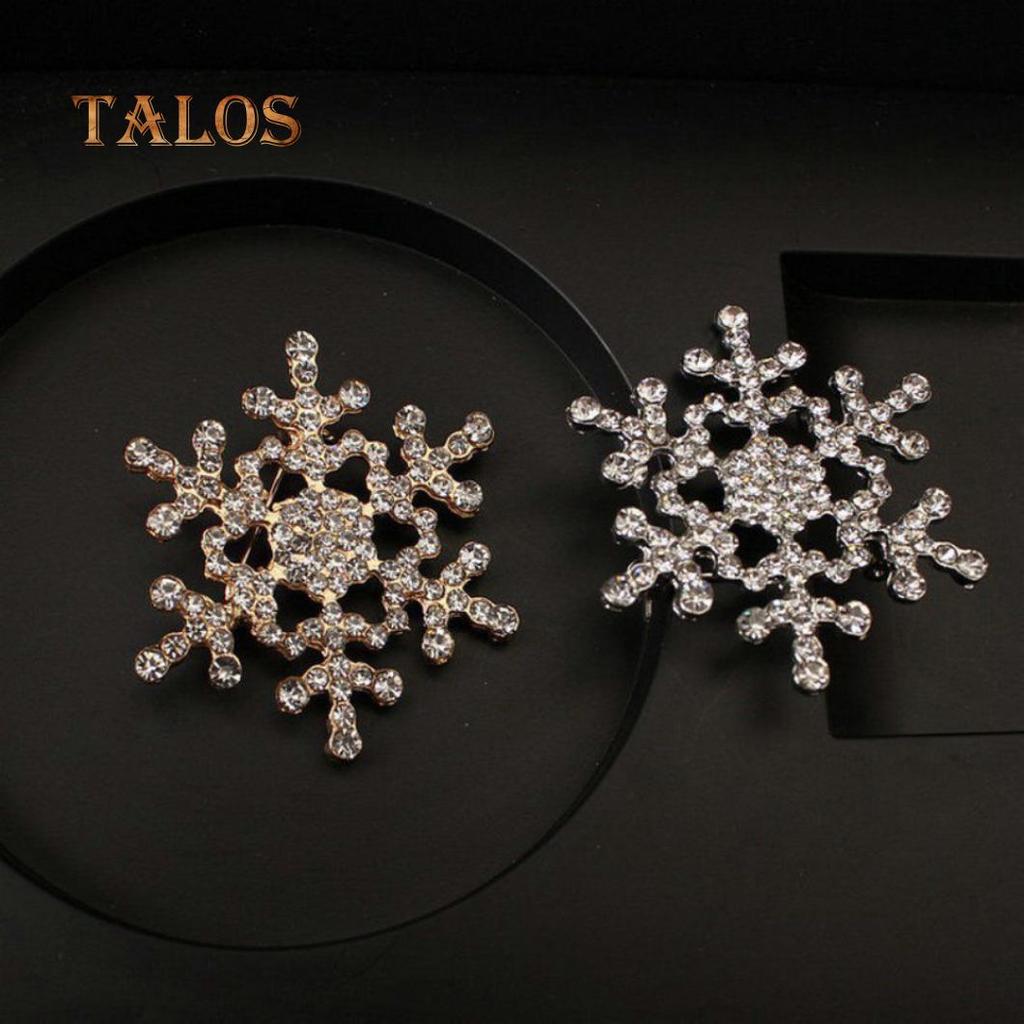 Cheap Chic Dazzle Crystal Stone Snowflake Winter Xmas Brooch Pins ...