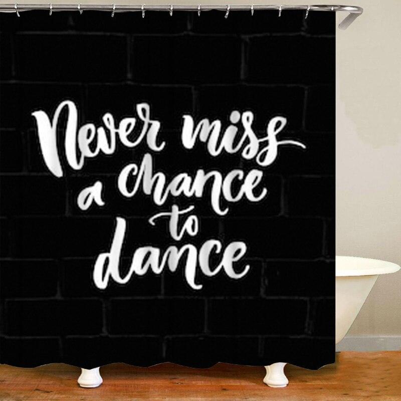 Girly Pink I Love Ballet Dance Shower Curtain Waterproof Ballet ...