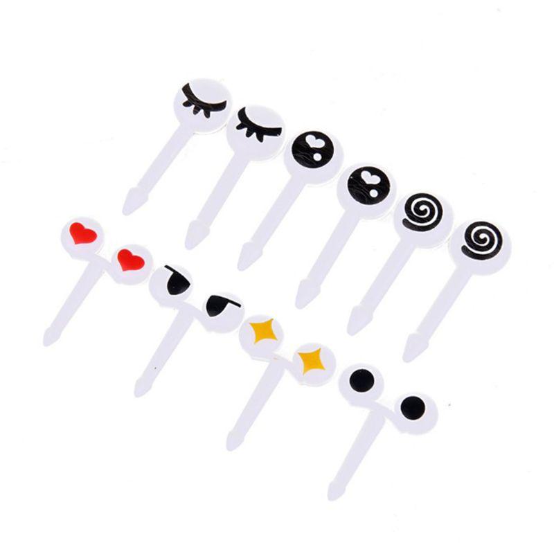 Buy 10Pcs/Set Mini Skewers Cute Cartoon Eyes Kawaii Lunch Bento Box ...