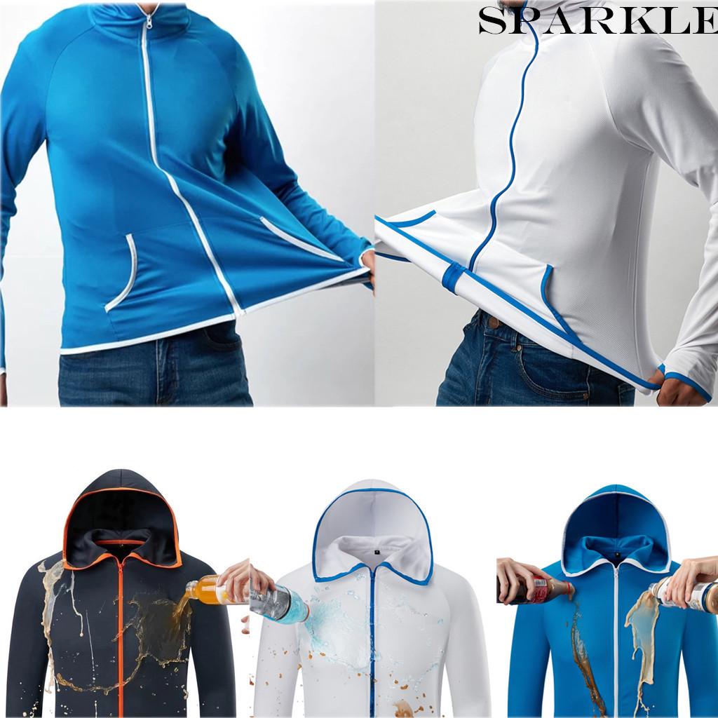 Buy Men Windproof Outdoor Quick Dry Anti-dust Sunscreen Waterproof Coat ...