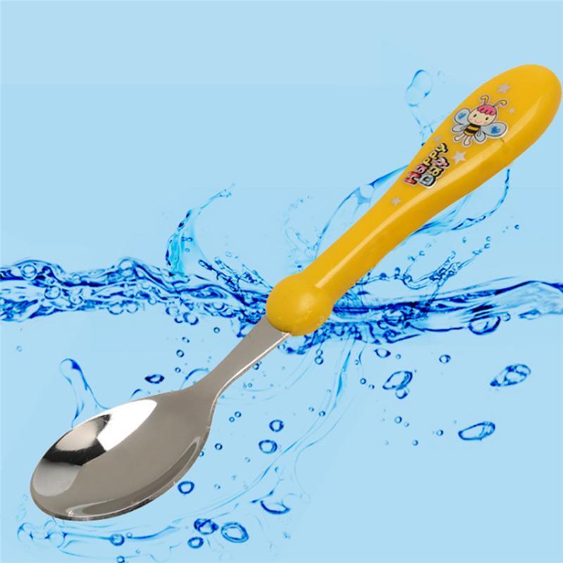 Buy Long-handle Baby Spoon Stainless Steel Spoon Child Tableware Spoon ...