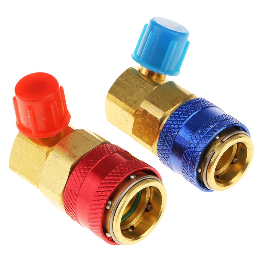Buy 2 Pieces Car Auto Air-Conditioning High Low Angle Quick R134a HVAC ...