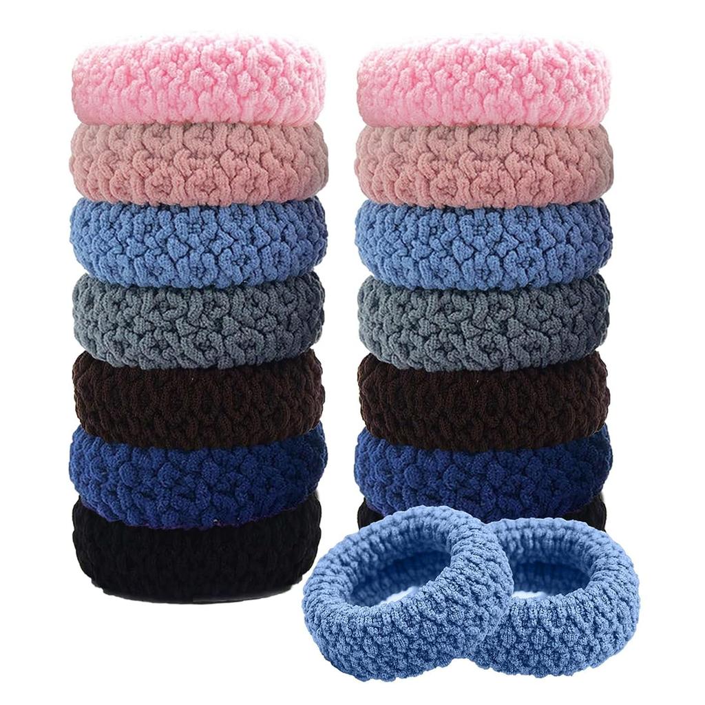 Buy Pack Of 12 Thick Cotton Hair Bands, Seamless Hair Bands, No Kinks ...
