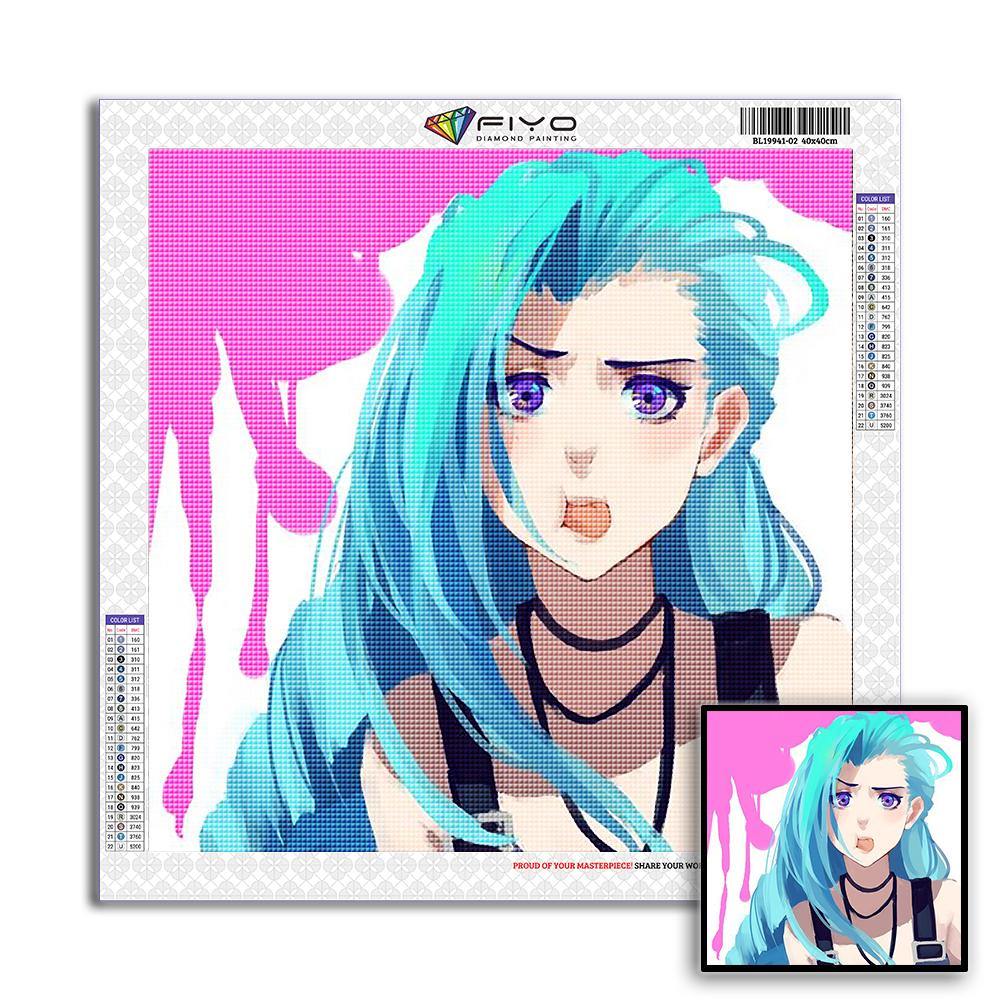 Buy 5D DIY Diamond Painting Cross Stitch Game Character Jinx Diamond ...