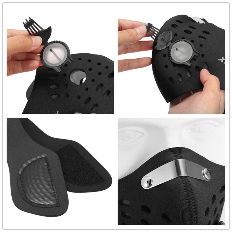 Buy Washable Cycling Face Mask With Filters PM 2.5 Anti-Pollution ...