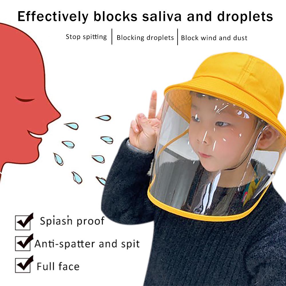 Children Protective Hat Anti -Spitting Fisherman With Transparent Mask ...