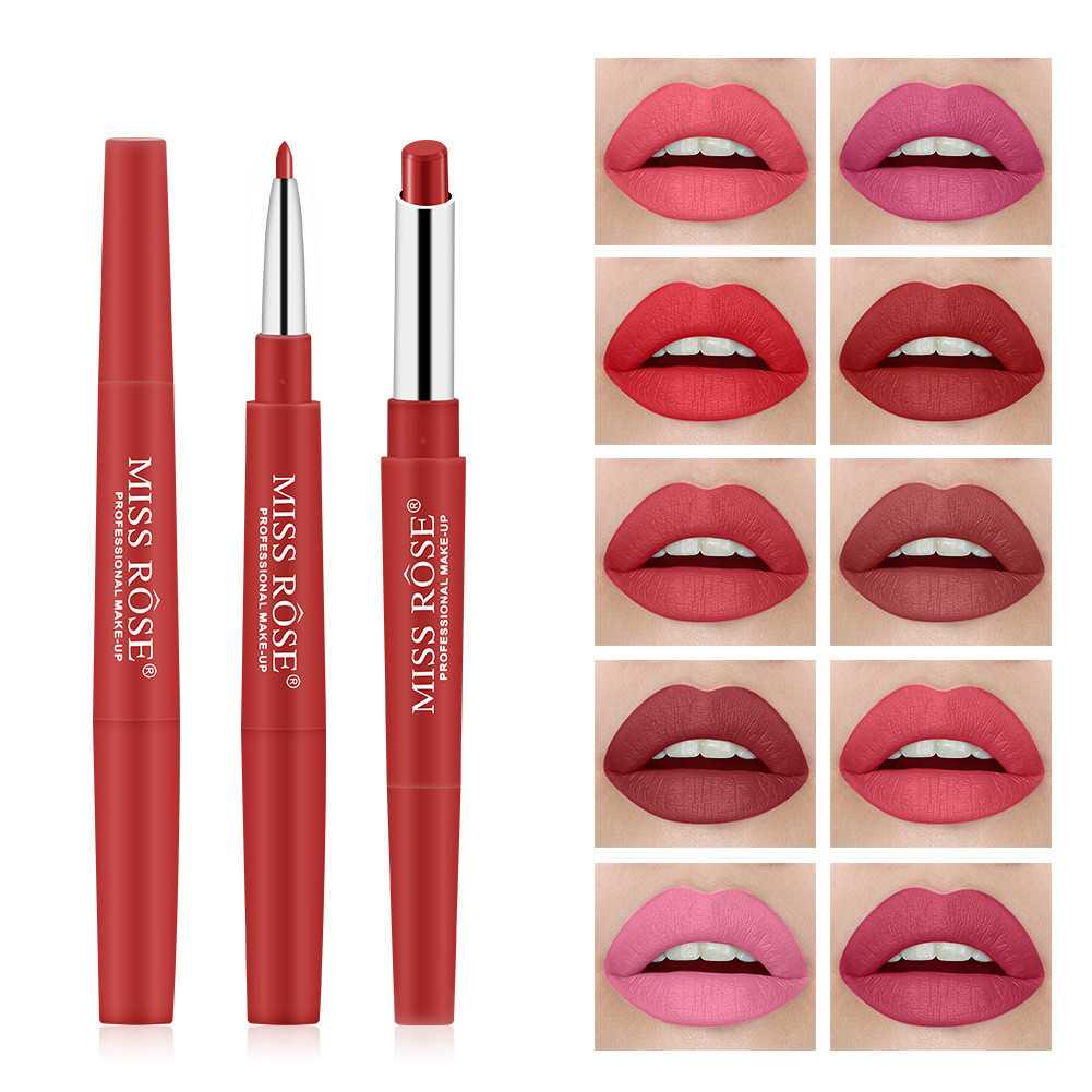 Buy Double Lip Balm Lip Liner Matte Double In One Automatic Spin at ...