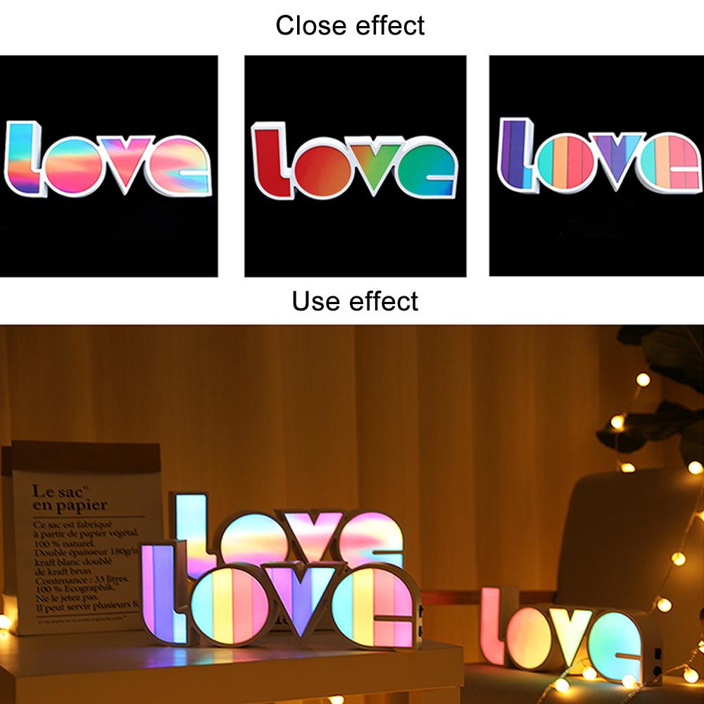 Buy LOVE Letter Modeling LED Night Lights Warmth Room Lamp Neon Light ...