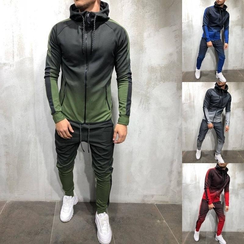 Buy Fashion 3D Printing Zipper Hip-hop Men's Suit Tracksuit Sweatsuit ...