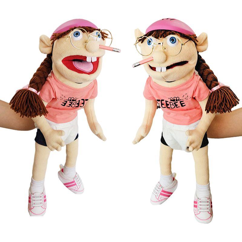 Cheap Funny Jeff Sister Feebee Puppet Parent Child Interaction Plush ...