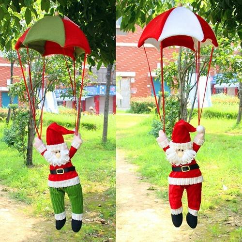 Buy Exuqisite Xmas Parachute Snowman Santa Claus Ornament Christmas ...