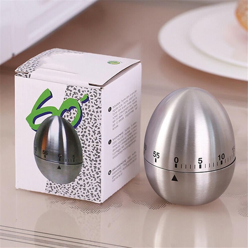 Stainless Steel Kitchen Timer Egg-shaped Timers For Home Cooking ...
