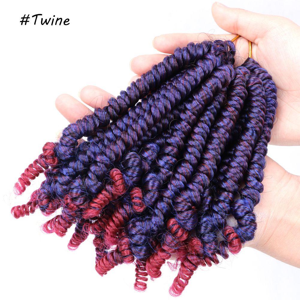 Buy 6 Inch Spring Twist Corchet Hair Pre-twisted Bob Bomb Twist Fluffy ...
