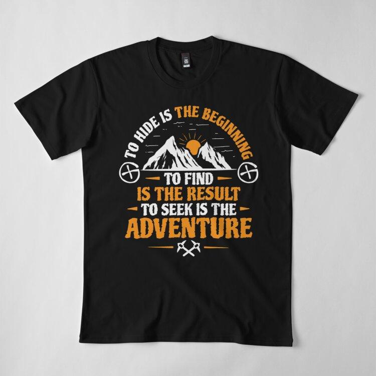 Buy Men Premium Cotton Harajuku T-Shirt Geocaching Geocacher Geocache ...