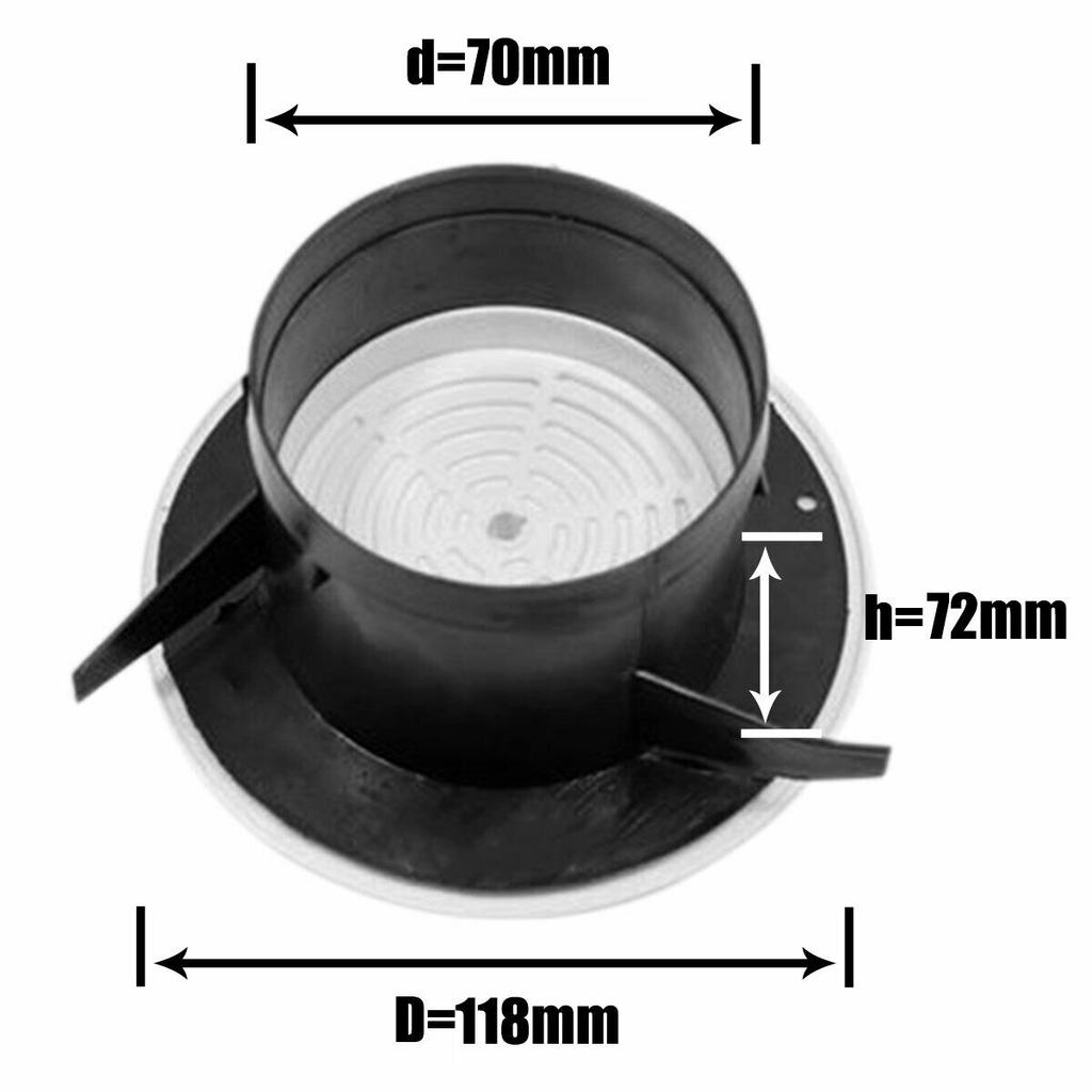 Buy 3Inch Internal Ventilation Grille Round White 75mm Duct Extractor ...