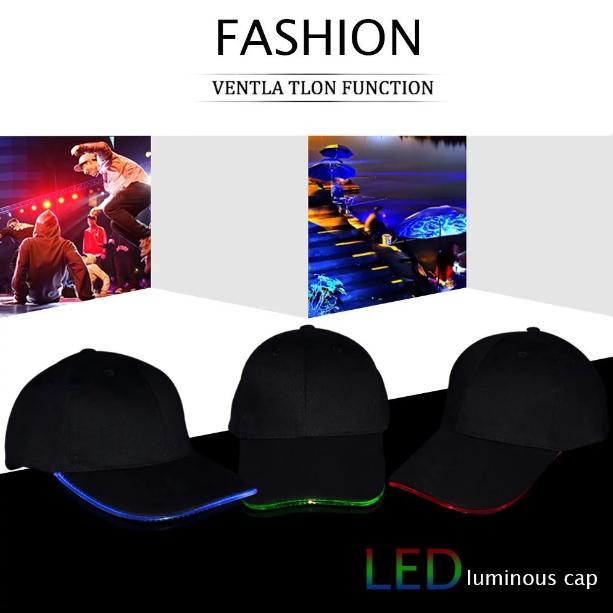 Buy LED Light Snapback Hats Fashion Trendy Simple Pure Color Baseball ...