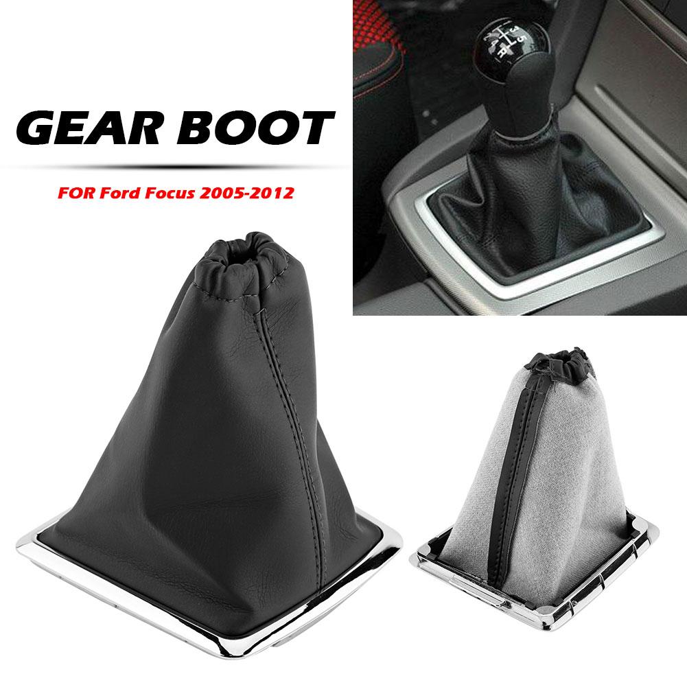 Buy PU Leather Car Knob Gear Shift Collars for Ford Focus 2005-2012 ...