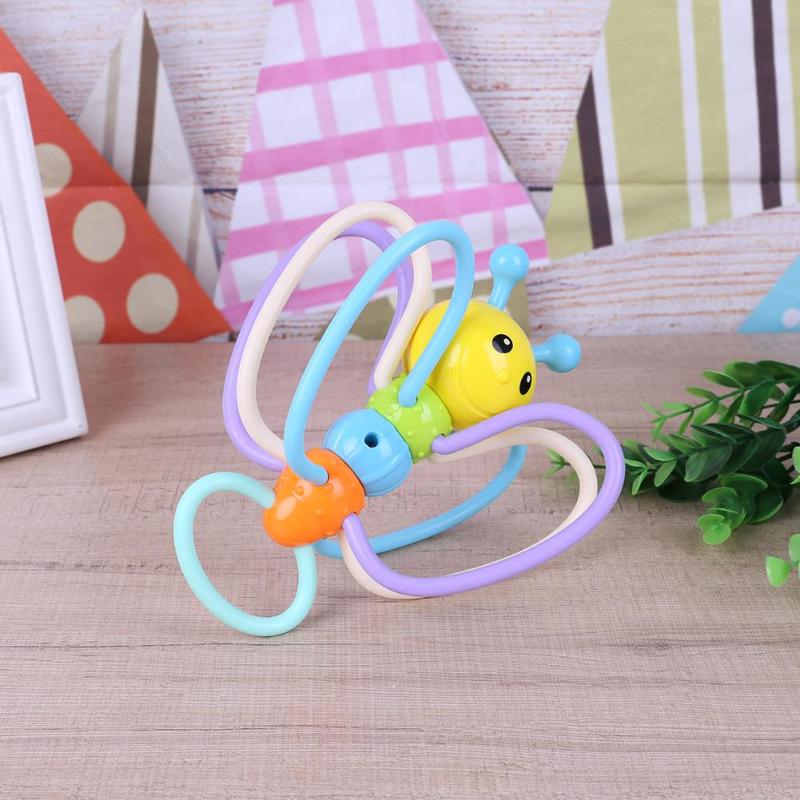 Buy Infant Baby Bees Rattle Tooth Glue Hand Grabbing Ball Baby Plastic ...