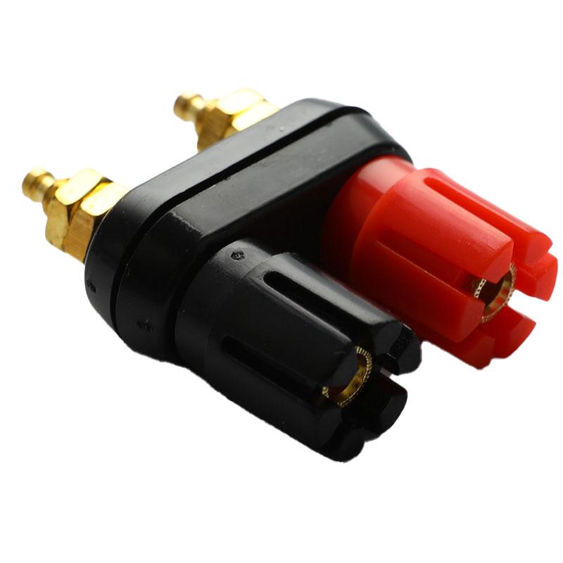 Buy Banana Plug Coupling Terminal Red Black Connector Amplifier ...