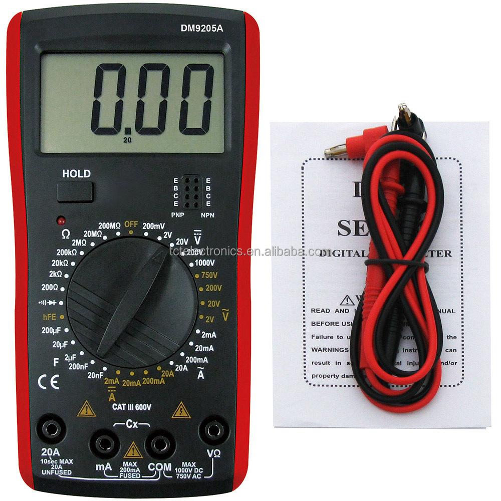 Buy DM9205A Handheld Multimeter A9205B Voltage Resistance Capacitor DC ...