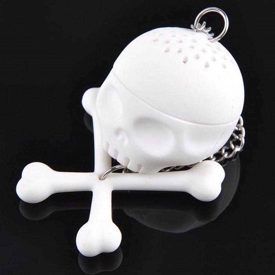 Beauty Vladivostok Human Skull Shape Tea Strainer Silicone Interesting ...