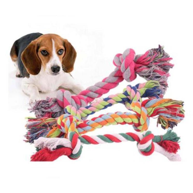 Cheap Pet Braided Cotton Rope Bite-resistant Double Knot Dog Chew Toys ...