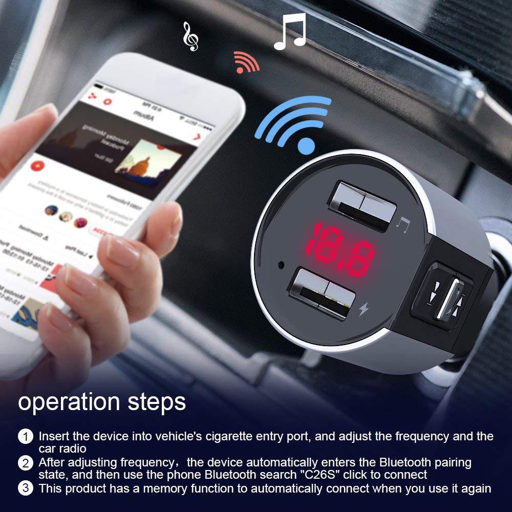 Buy Bluetooth In-Car MP3 FM Wireless Transmitter Dual USB LCD Charger ...