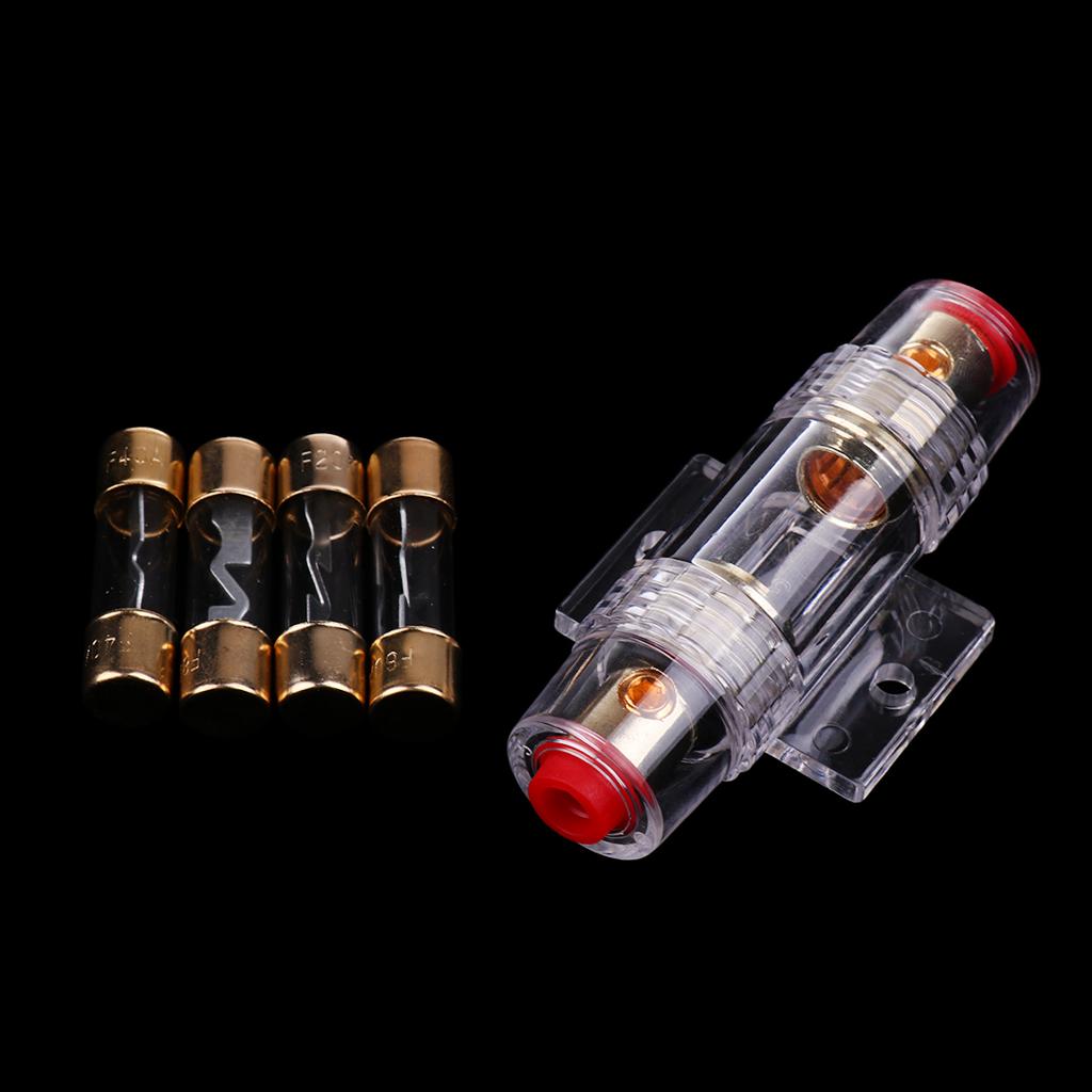 AGU Short Fuse Holder 0 4 8 Gauge Gold Plated 20A 40A 60A 80A SKFH104 ...
