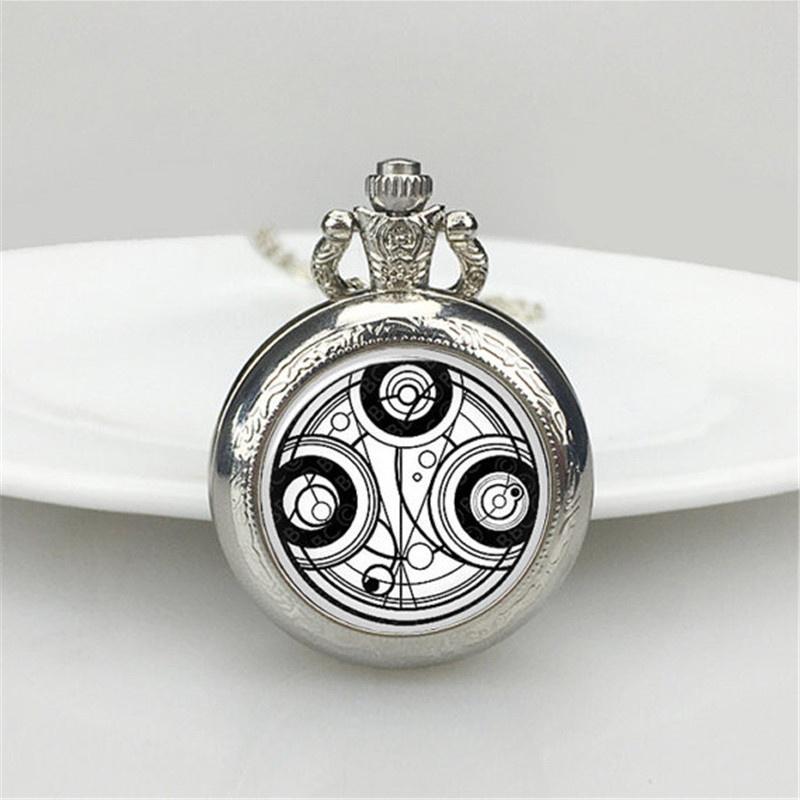 Buy 3 Colour Time Machine Pocket Watch Necklace Antique Bronzen Quartz ...