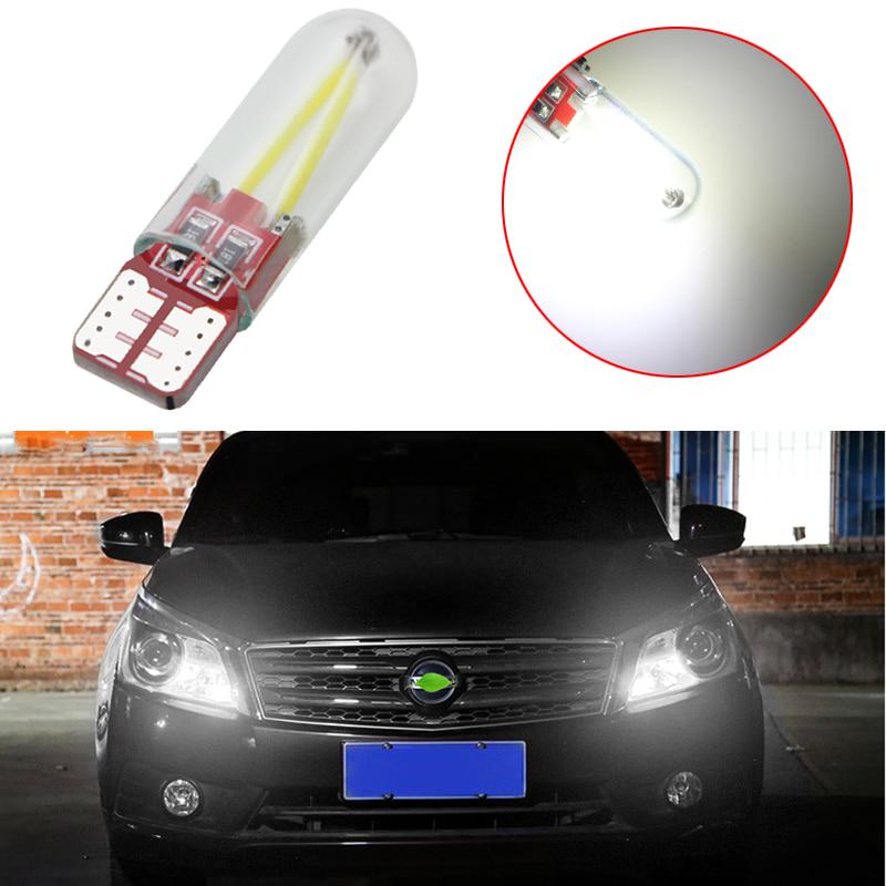 Buy 2 PCS New Headlights T10 COB Headlights W5W 194 Glass Bulb LED ...