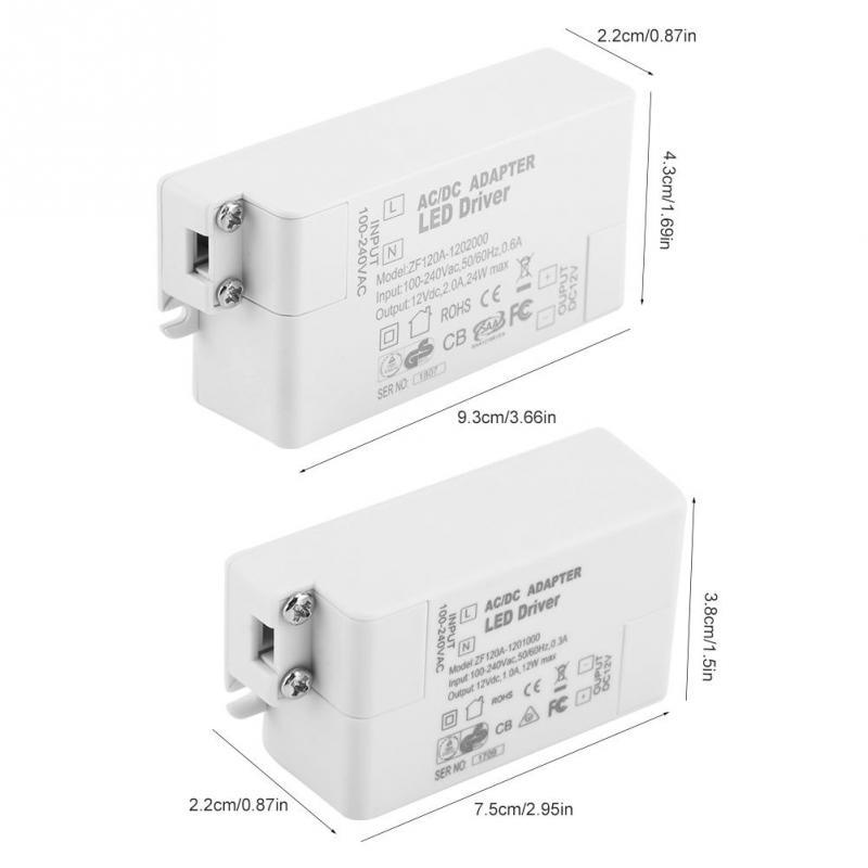 Buy AC 100-240V To DC 12V 12/24W SMD LED Driver Switch Power ...