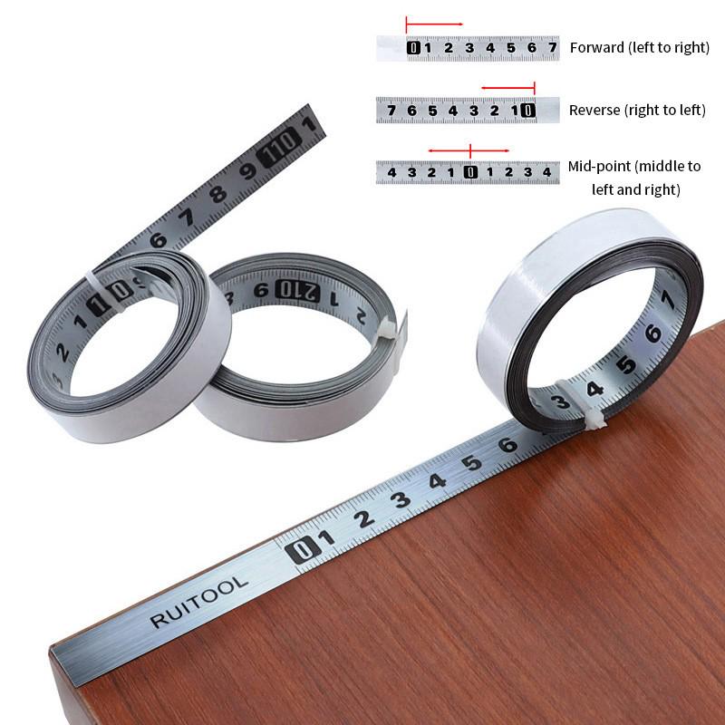 Şerit Metre Metrik 1M-5M Gönye Parça Ölçüm Bandı Çelik Cetvel T-Track ...
