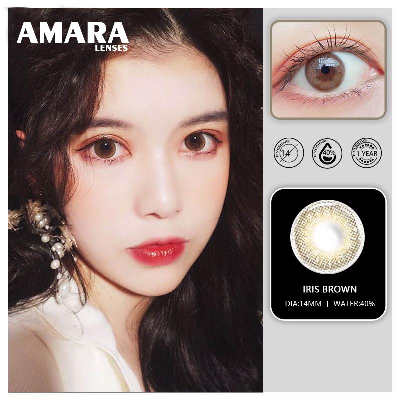 AMARA 1 Pair IRIS Series Natural Looking Soft Color Contact Lenses Eye ...