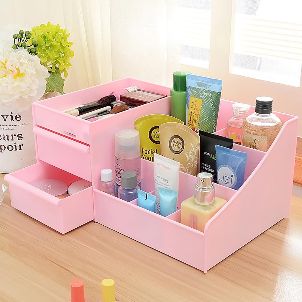 Buy Cosmetic Storage Box Drawer Makeup Organizer Dressing Table Skin ...