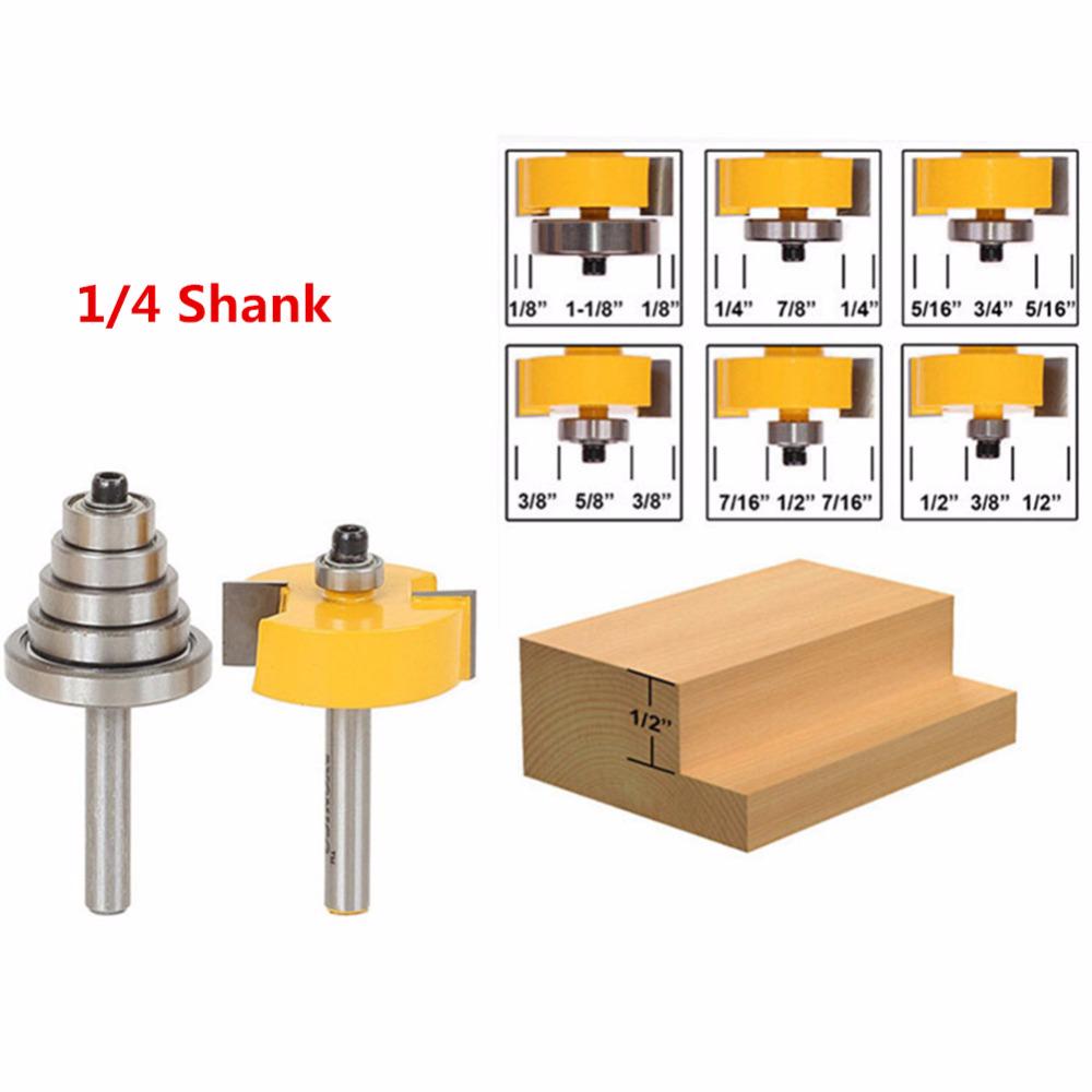 Buy 1/2 or 1/4inch Shank Woodworking Milling Cutter Adjustable Rabbet ...